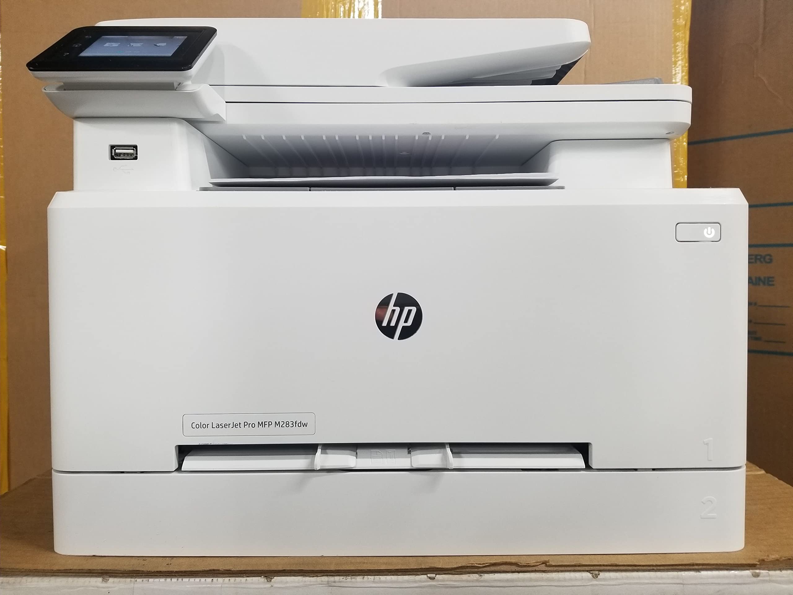HP Laserjet Pro MFP M283fdw Wireless All-in-One Color Laser Printer, Mobile Print&Scan&Copy&Fax, Duplex Print, 22ppm, 2.7" Touchscreen, Wi-Fi, Compatible with Alexa(7KW75A), Lanbertent Printer Cable