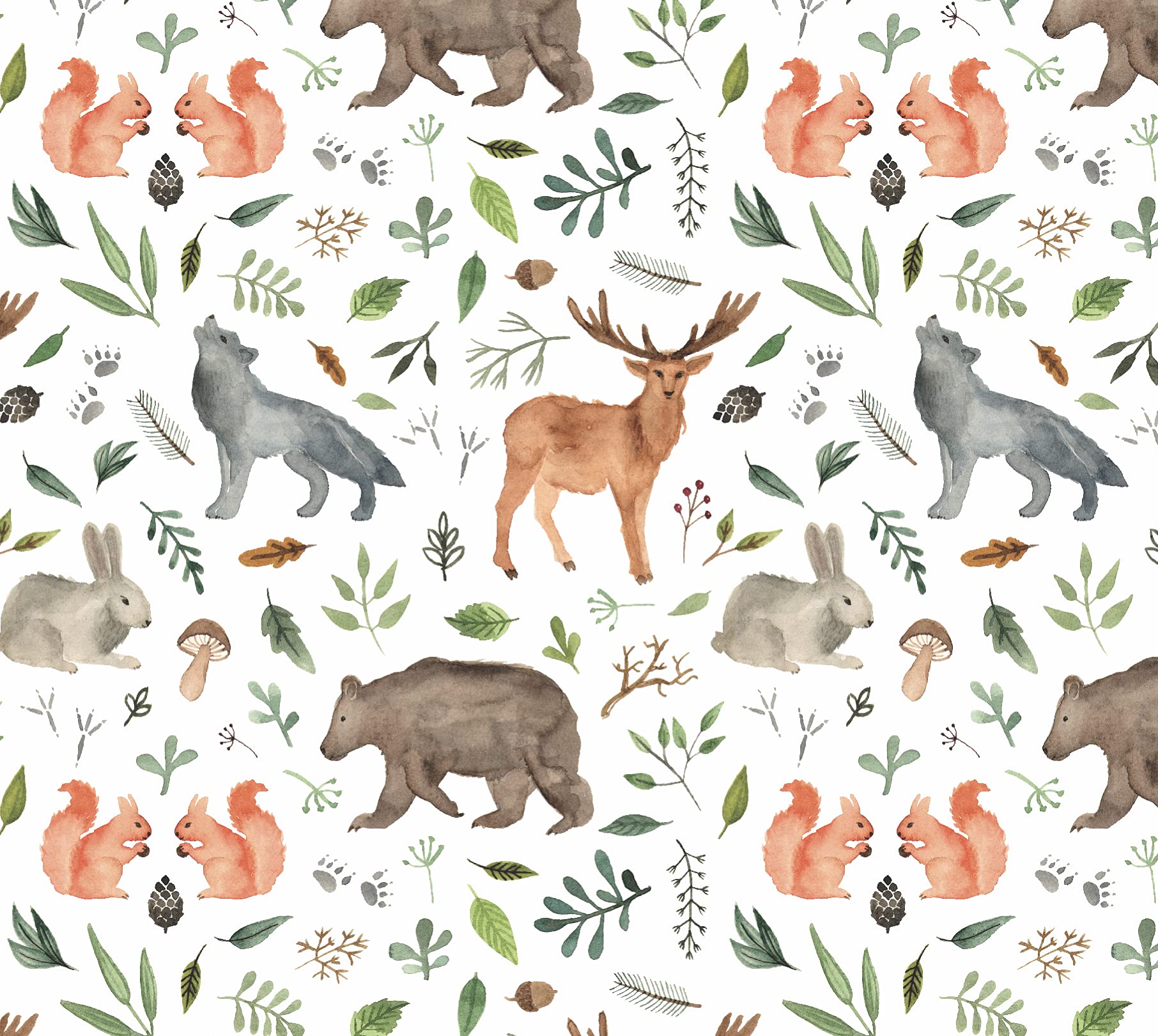 Stesha Party Woodland Wrapping Paper Forest Animal Baby Gift Wrap - 30 x 20 Inch (3 Sheets)