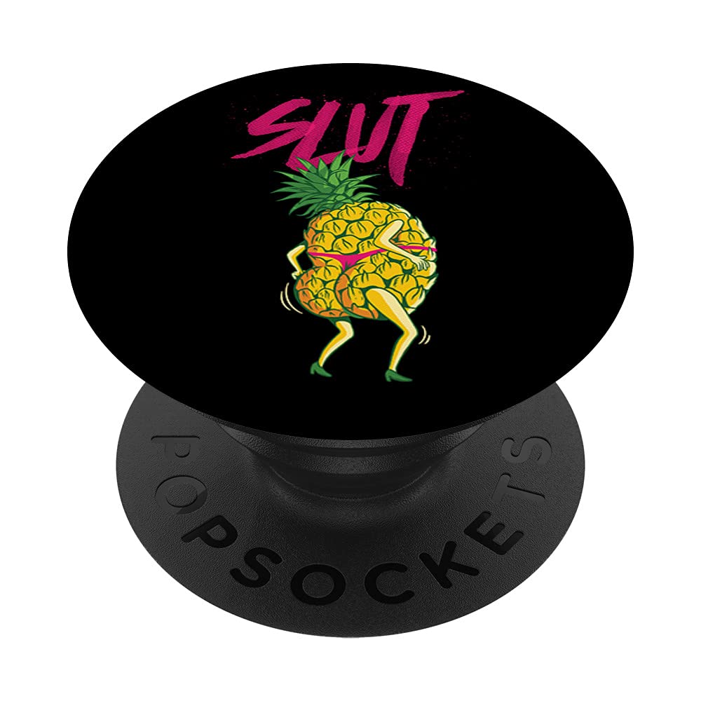 pineapple slut - pink thong PopSockets Swappable PopGrip