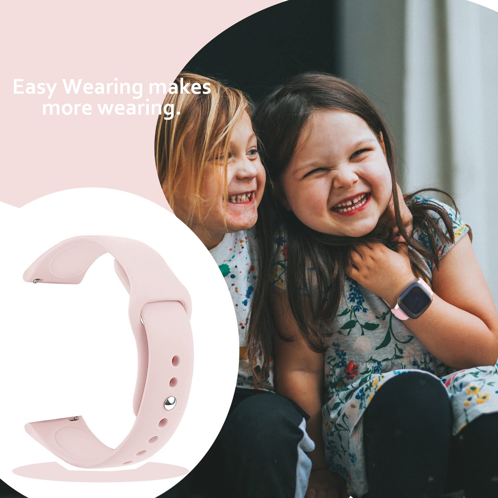 NewJourney Compatible with SyncUP Kids Watch Band, 3Pack Bands Compatible with Tmobile Sync UP Kids Watch Band, Soft Silicone Sport 20mm Watch Band Replacement (Pink/Purple/Light White)