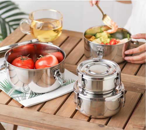 Allprettyall Premium Stainless Steel Food Storage Containers 304 Grade The Original Leak-Proof, Airtight, Smell-Proof - Perfect For Camping Trips, Lunches, Leftovers, Soups, Salads