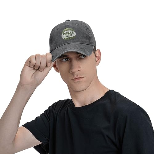 Cowboy Hat Boven Hat Trucker Dad Gift Adjustable Buckle Closure Pickle Slut Logo 1 Casquette Unisex Deep Heather