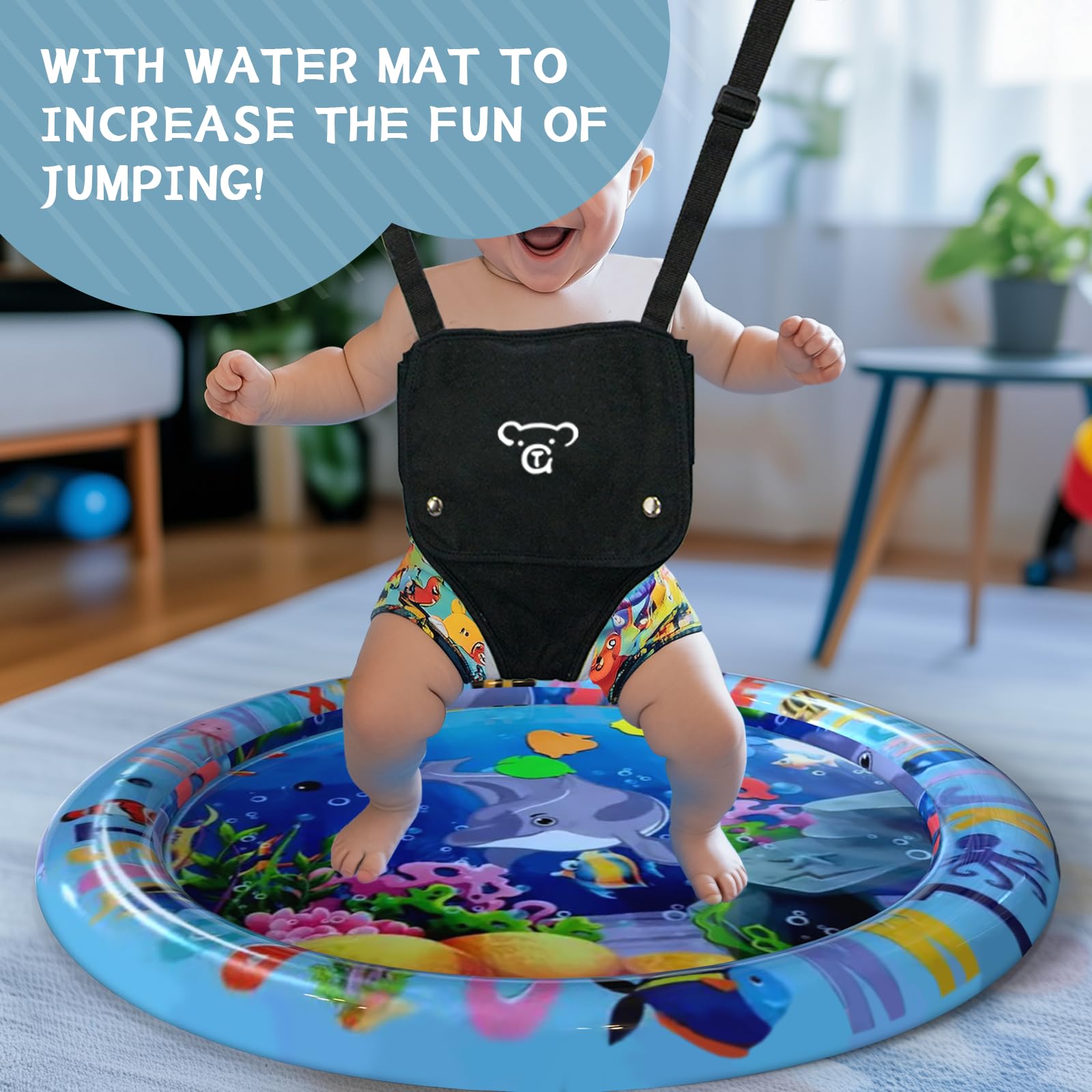 Baby Jumper with Stand,Baby Bouncer,Easy Set-Up,Baby Exerciser for Active Babies,Suitable for Indoor and Outdoor