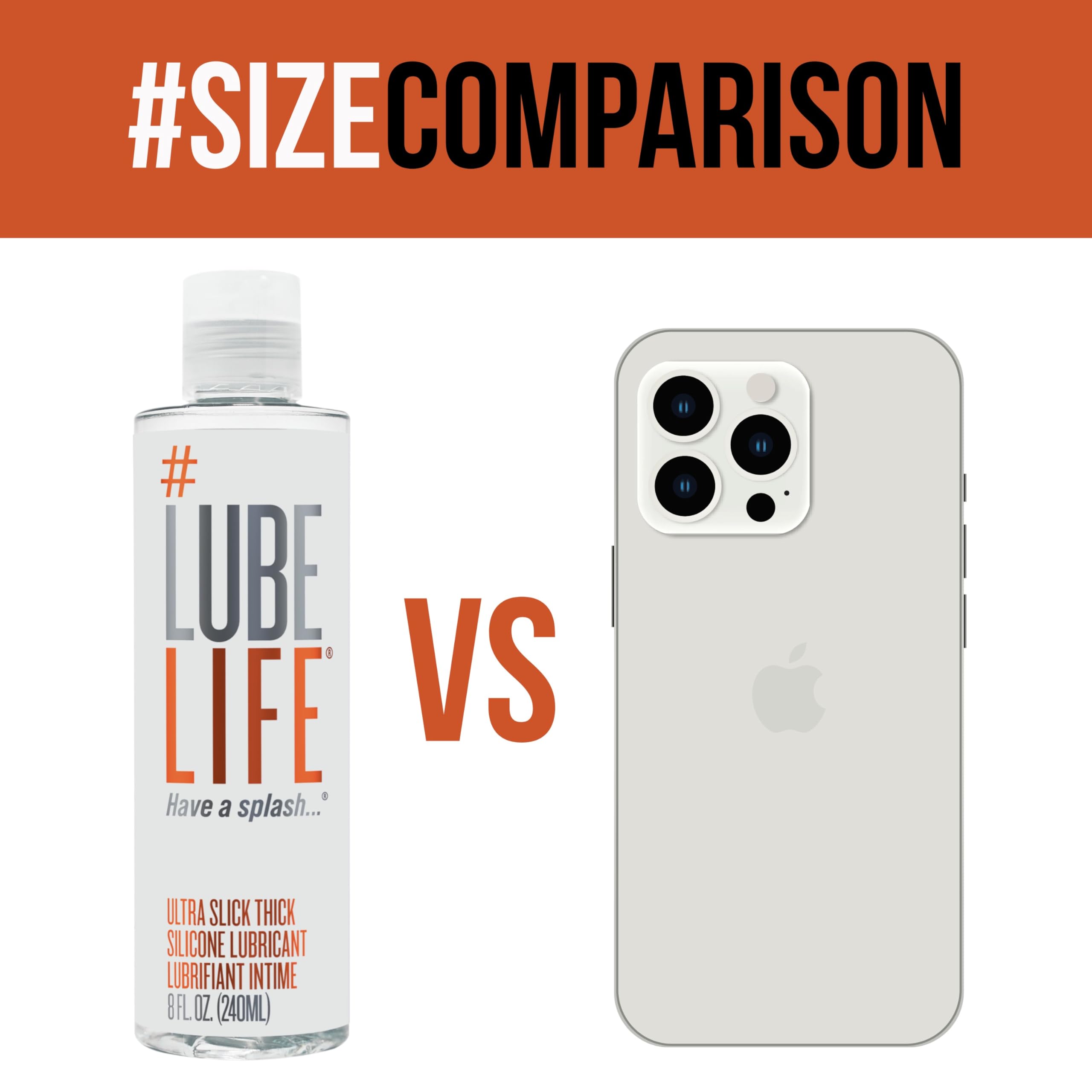 #LubeLife Ultra Thick Slick Silicone-Based Lubricant, Water Resistant, Thick Silicone Lube for Men, Women and Couples, 8 Fl Oz