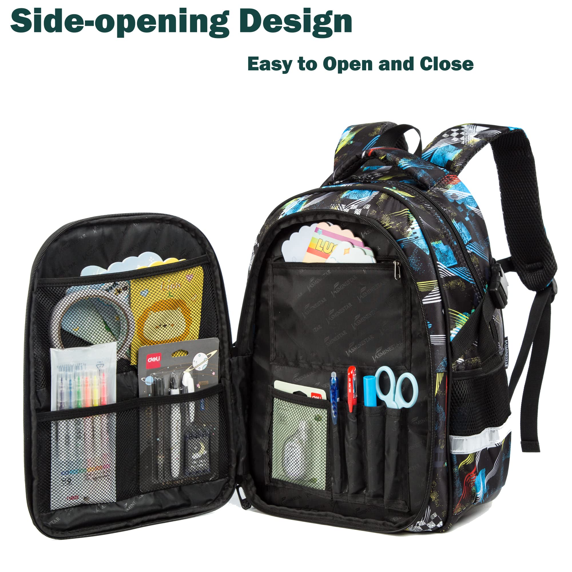 MOHCO Kids Backpack 16 in School Bookbag with Insulated Lunch Box Pencil Case Lightweight Student Bookbag for Girls and Boys