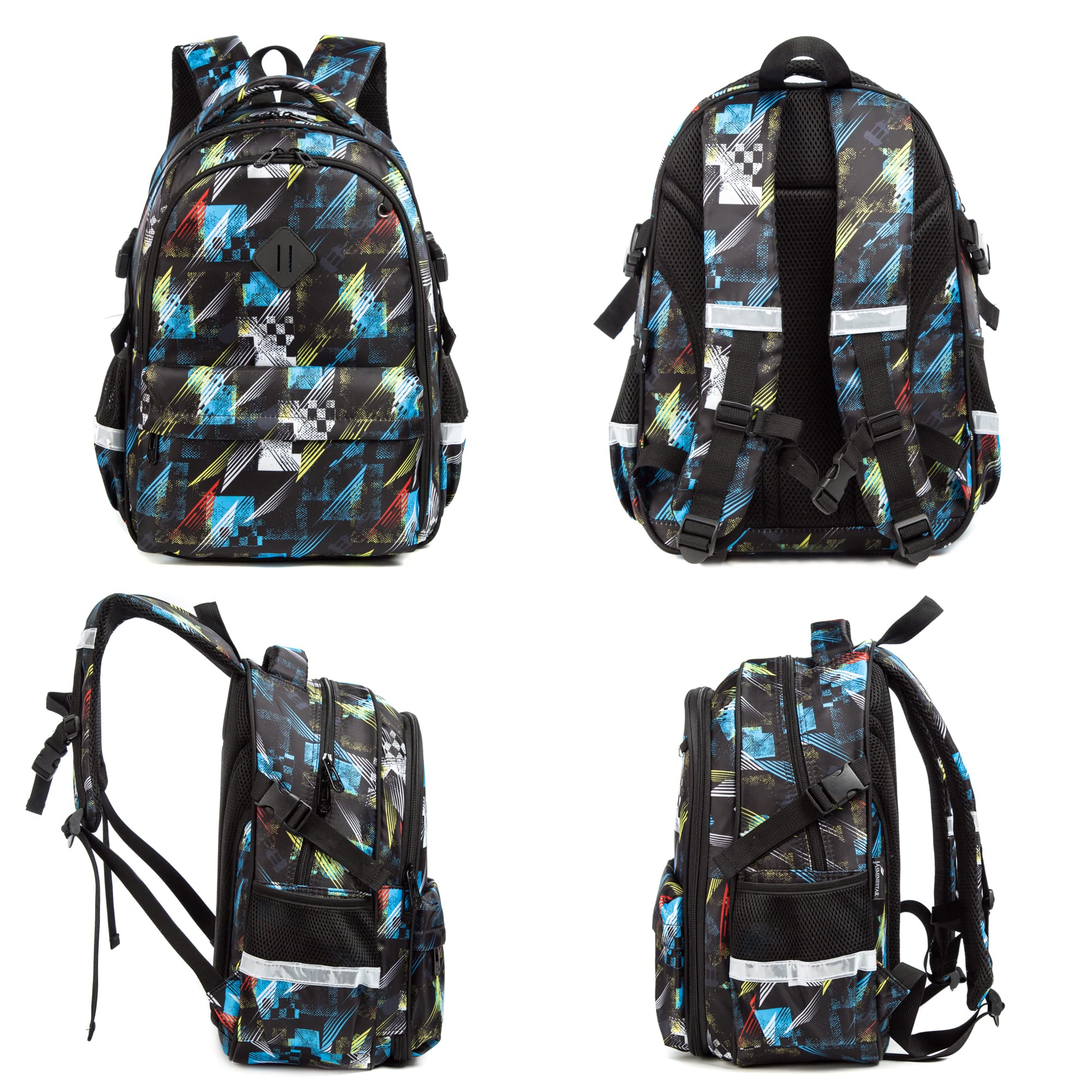 MOHCO Kids Backpack 16 in School Bookbag with Insulated Lunch Box Pencil Case Lightweight Student Bookbag for Girls and Boys
