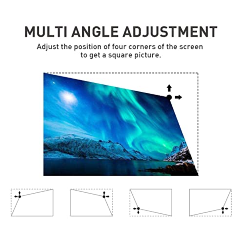IULJH Mini Projector 4K DLP Android 9.0 Support Mini video Beamer Mobile Phone with Battery ( Color : E )