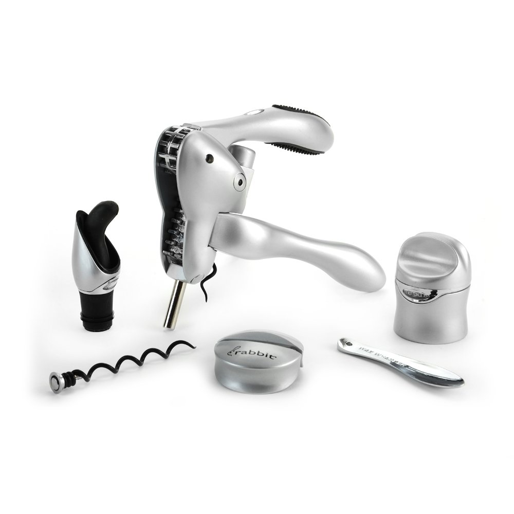 Rabbit 6-Piece Wine Tool Kit, Set, Silver