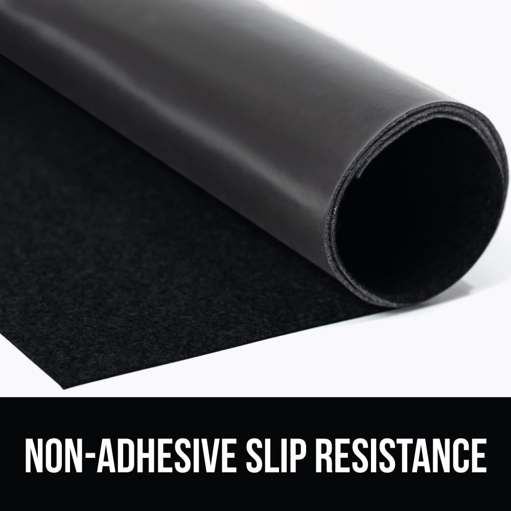 GORILLA GRIP LeakGuard Non-Adhesive Under Sink Mat for Kitchen Cabinet, Waterproof Quick Dry Shelf Liner, Durable Absorbent Felt Mats for Bathroom Sinks, Cabinets, Dresser, Easy to Trim, 24x30 Black