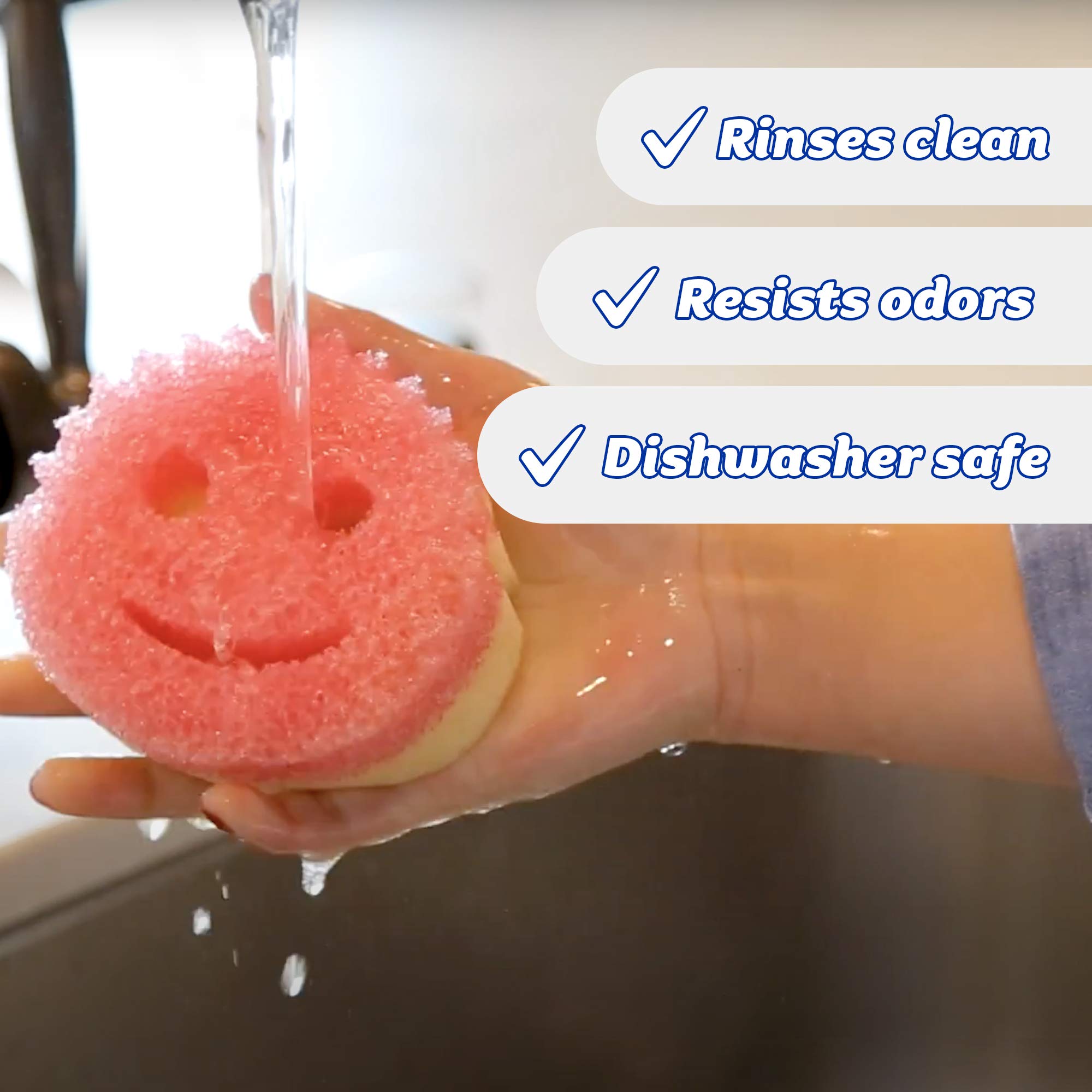 Scrub Daddy Scrub Mommy - Scratch-Free Multipurpose Dish Sponge - BPA Free & Made with Polymer Foam - Stain, Mold & Odor Resistant Kitchen Sponge (1 Count)