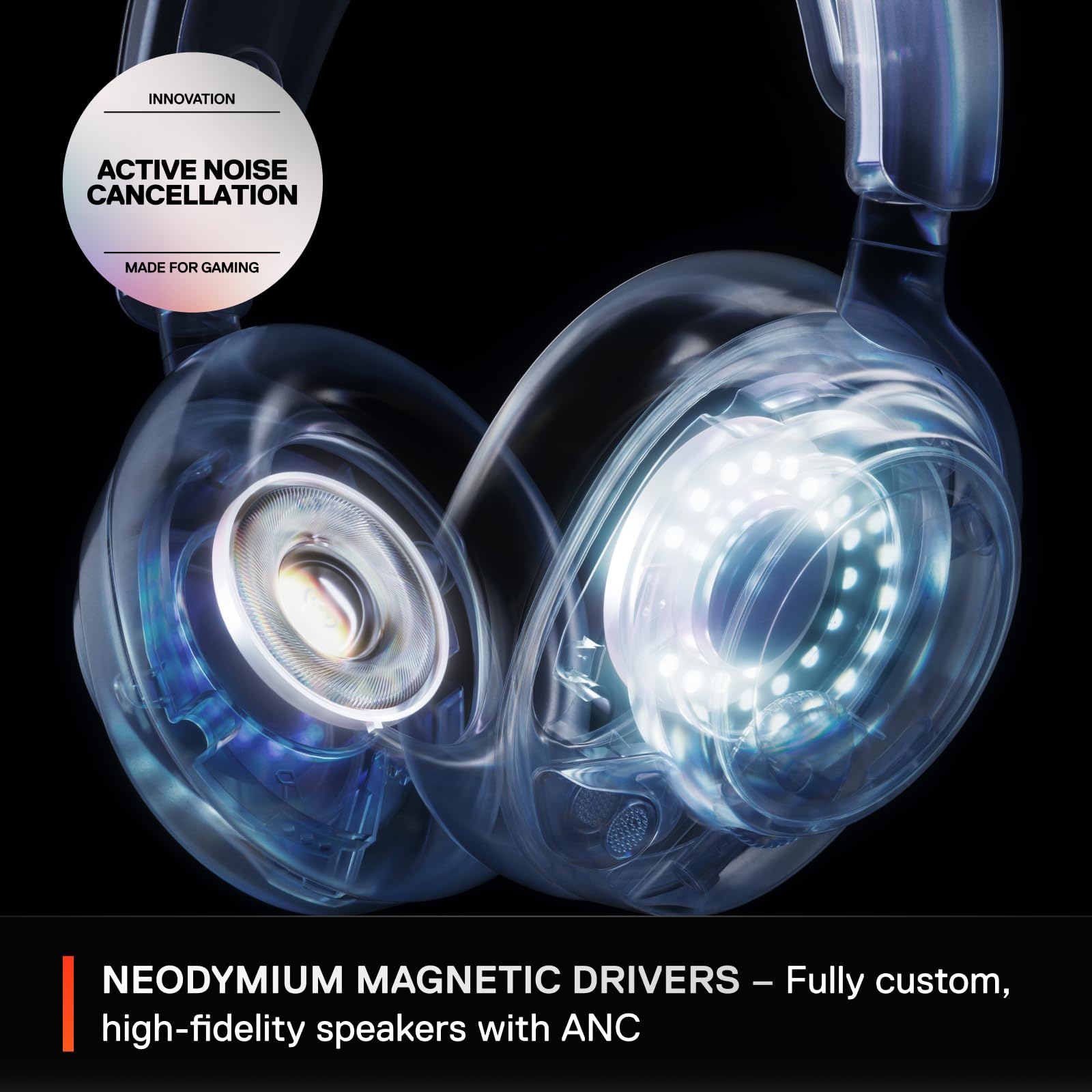 SteelSeries Arctis Nova Pro Wireless Multi-System Gaming Headset - Premium Hi-Fi Drivers - Active Noise Cancellation - Infinity Power System - ClearCast Gen 2 Mic - PS5, PS4, PC, Switch, Mobile
