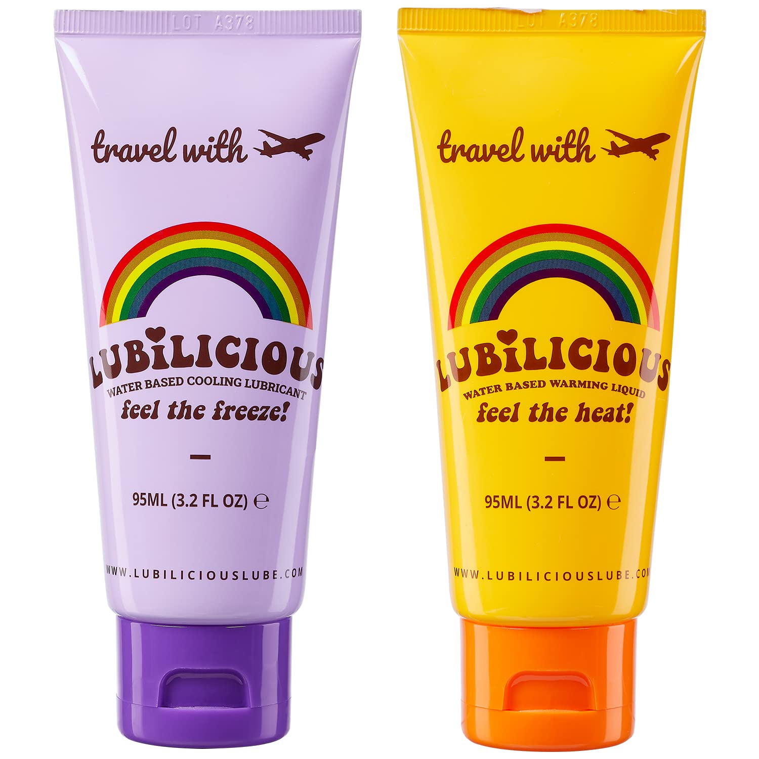 Lubilicious Cooling Lube & Warming Lube Combo Pack - Lube for Couples - Personal Lube for Men & Women - Lube for Couples - Personal Lubricant for him & Lube for Her 6.4 oz
