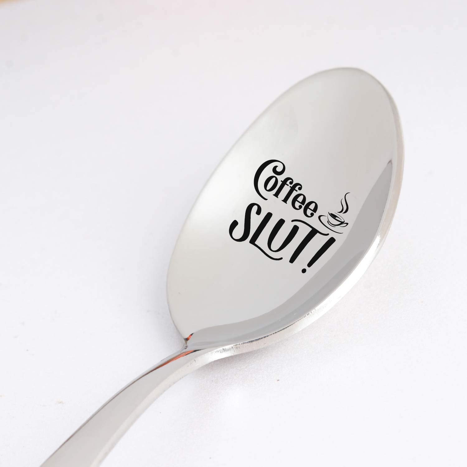 THE BASH AFFAIR Birthday Gifts For Women - Funny Coffee Lover Gift For Grandpa | Funny Birthday Christmas Gift Ideas For Friends Sister Aunt | Coffee Slut Spoon Gift - 7 Inch