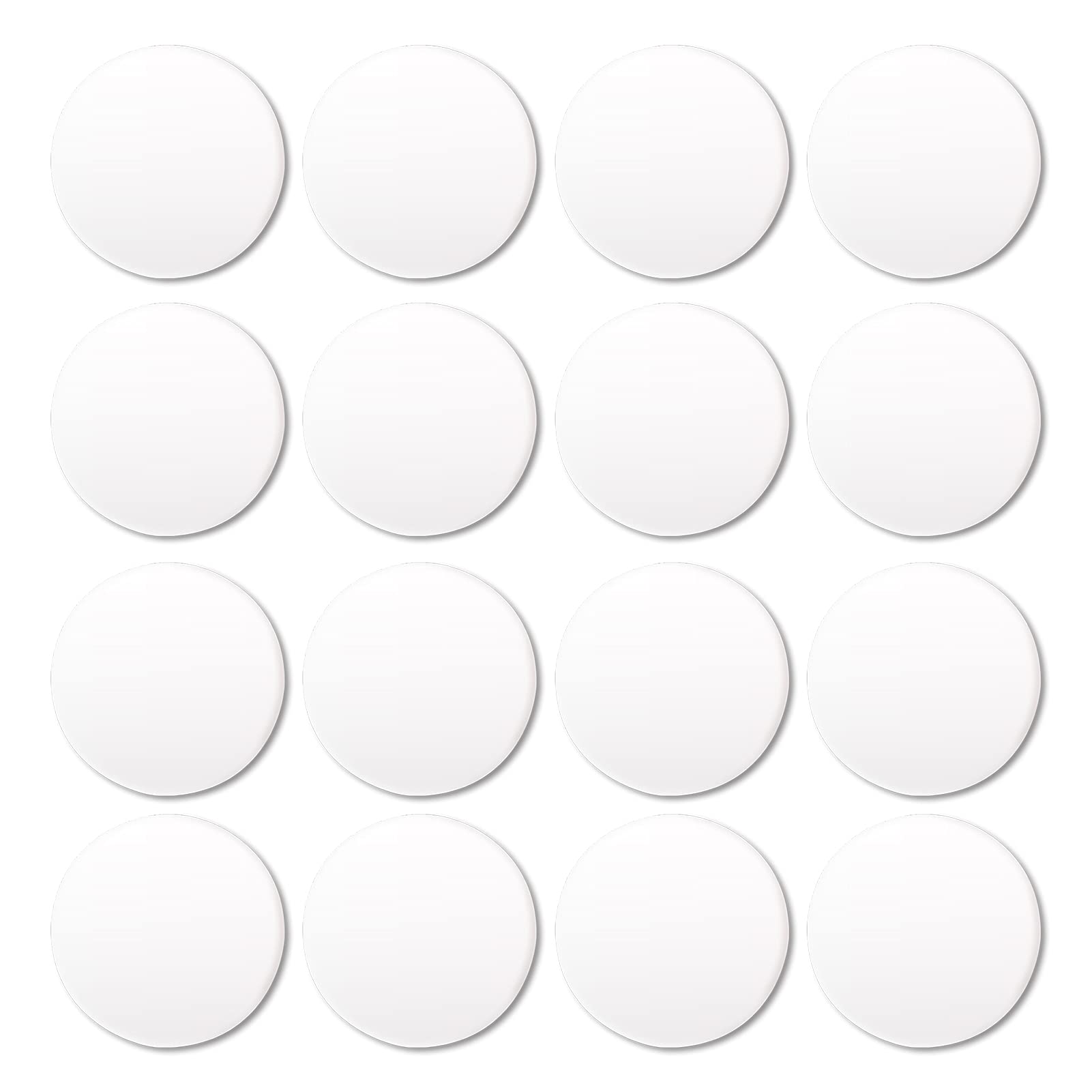 CLOATFET Door Stopper Wall Protector, 3.15" Larger White Silicone Door Stop with Strong Adhesive, Quiet/Shock Absorbent Door Knob Wall Protector Door Bumper to Protect Wall Surfaces(4 Pack 8cm)