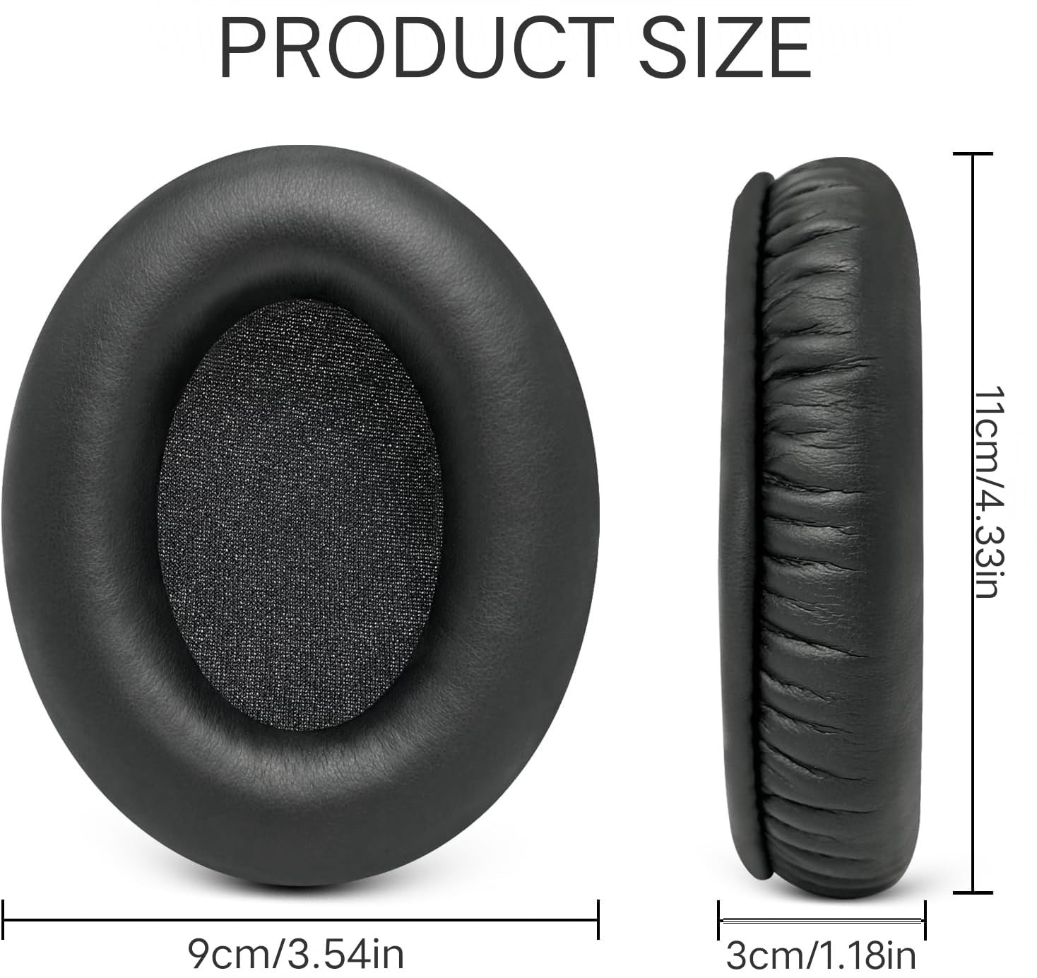 GVOEARS Replacement Ear Pads Cushions for HyperX Cloud 1/I/2/II/3/III/Pro/Core/Alpha/Alpha S/Flight/Stinger/Mix/CloudX/CloudX Chat Headphones, Earpads with Premium Leather and Softer Memory Foam