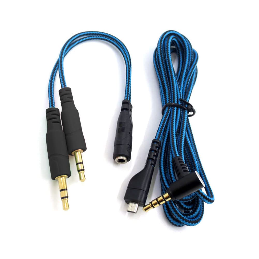 Arctis 3 Audio Cable Cord Replacement for SteelSeries Arctis 7, Arctis 5, Arctis Prime, Arctis Pro Wireless, Arctis Pro Gaming Headset with Dual 3.5mm Plug Headphone Splitte (6.5Ft/2M)