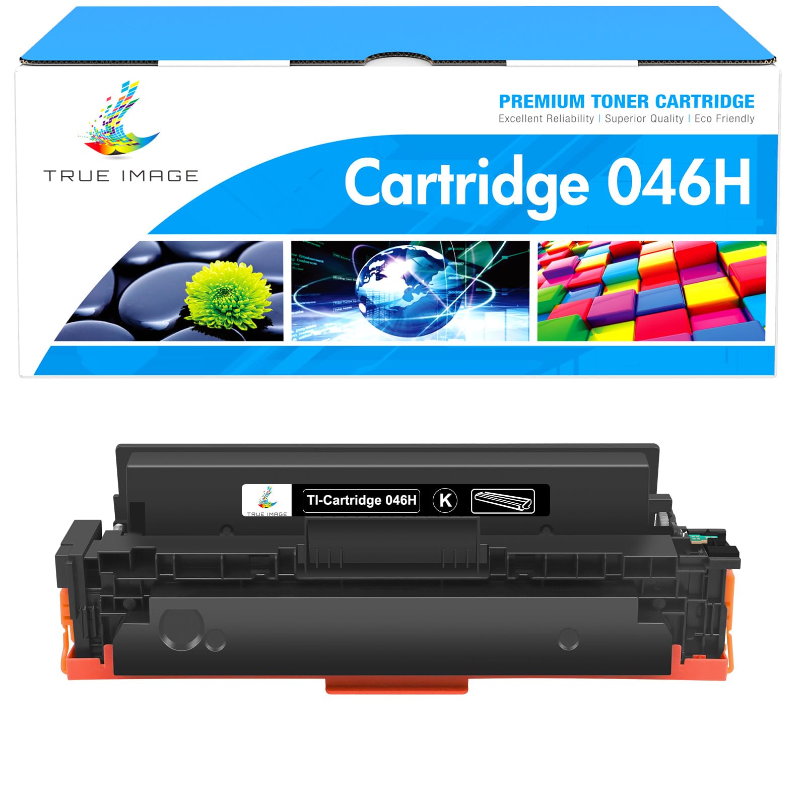 TRUE IMAGE Compatible Toner Cartridge Replacement for Canon 046 046H CRG-046H MF733Cdw Toner Canon Color ImageClass MF733Cdw MF731Cdw MF735Cdw LBP654Cdw Printer Ink (Black, 1-Pack)