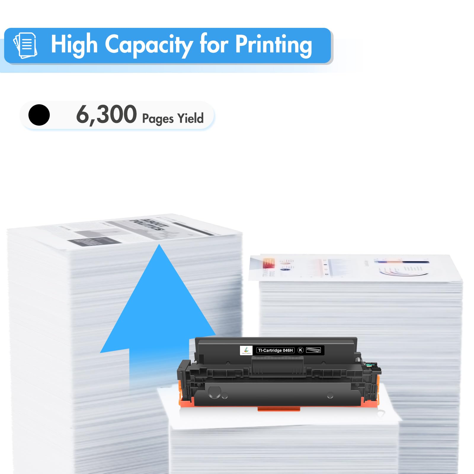 TRUE IMAGE Compatible Toner Cartridge Replacement for Canon 046 046H CRG-046H MF733Cdw Toner Canon Color ImageClass MF733Cdw MF731Cdw MF735Cdw LBP654Cdw Printer Ink (Black, 1-Pack)