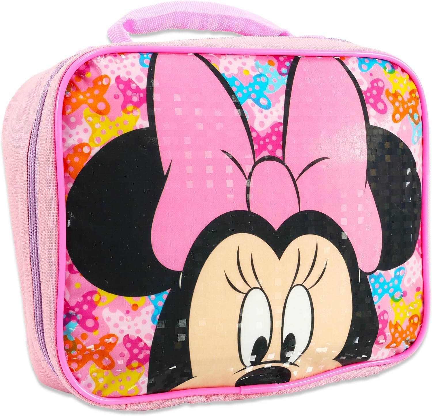 Fast Forward Minnie Mouse Mini Backpack with Lunch Box Set - Bundle with 11" Minnie Backpack, Minnie Mouse Lunch Bag, Water Bottle, Stickers, More | Minnie Backpack for Toddlers