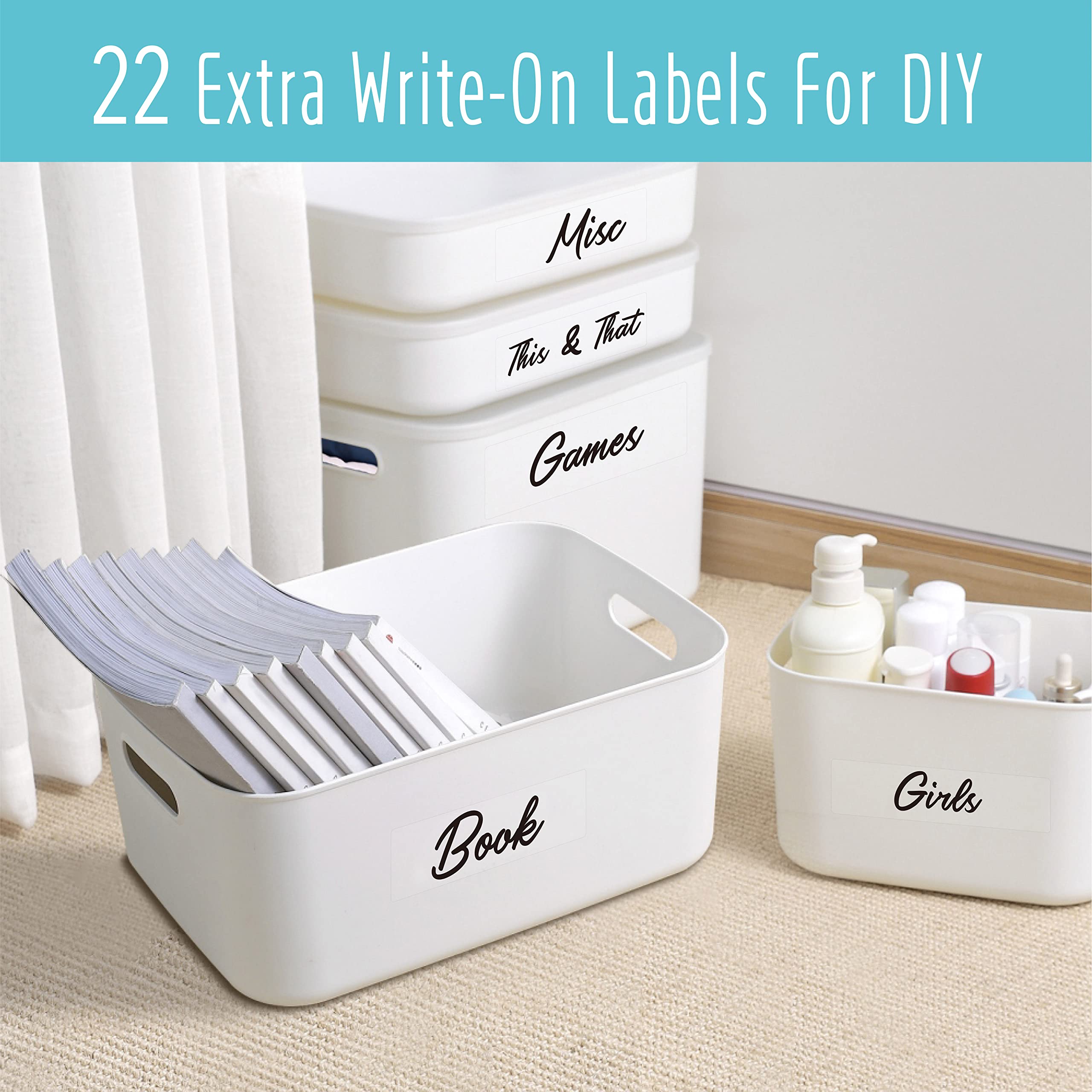 242 Pcs Laundry Room Organization Labels Printed Customizable Water Resistant Stickers with Perforation Line in Various Sizes for Bathroom Laundry Closet Farmhouse Containers Bins