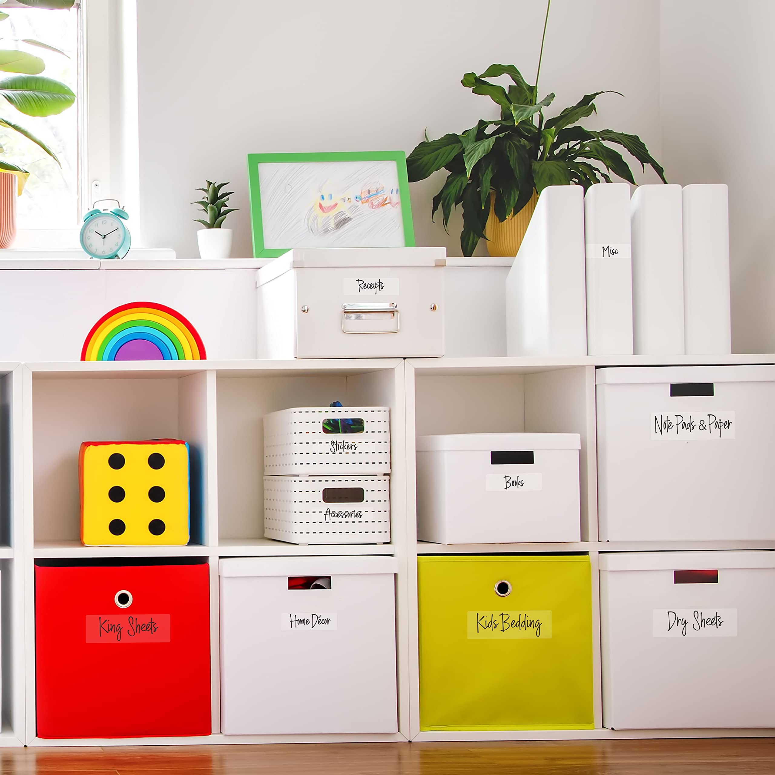 242 Pcs Laundry Room Organization Labels Printed Customizable Water Resistant Stickers with Perforation Line in Various Sizes for Bathroom Laundry Closet Farmhouse Containers Bins