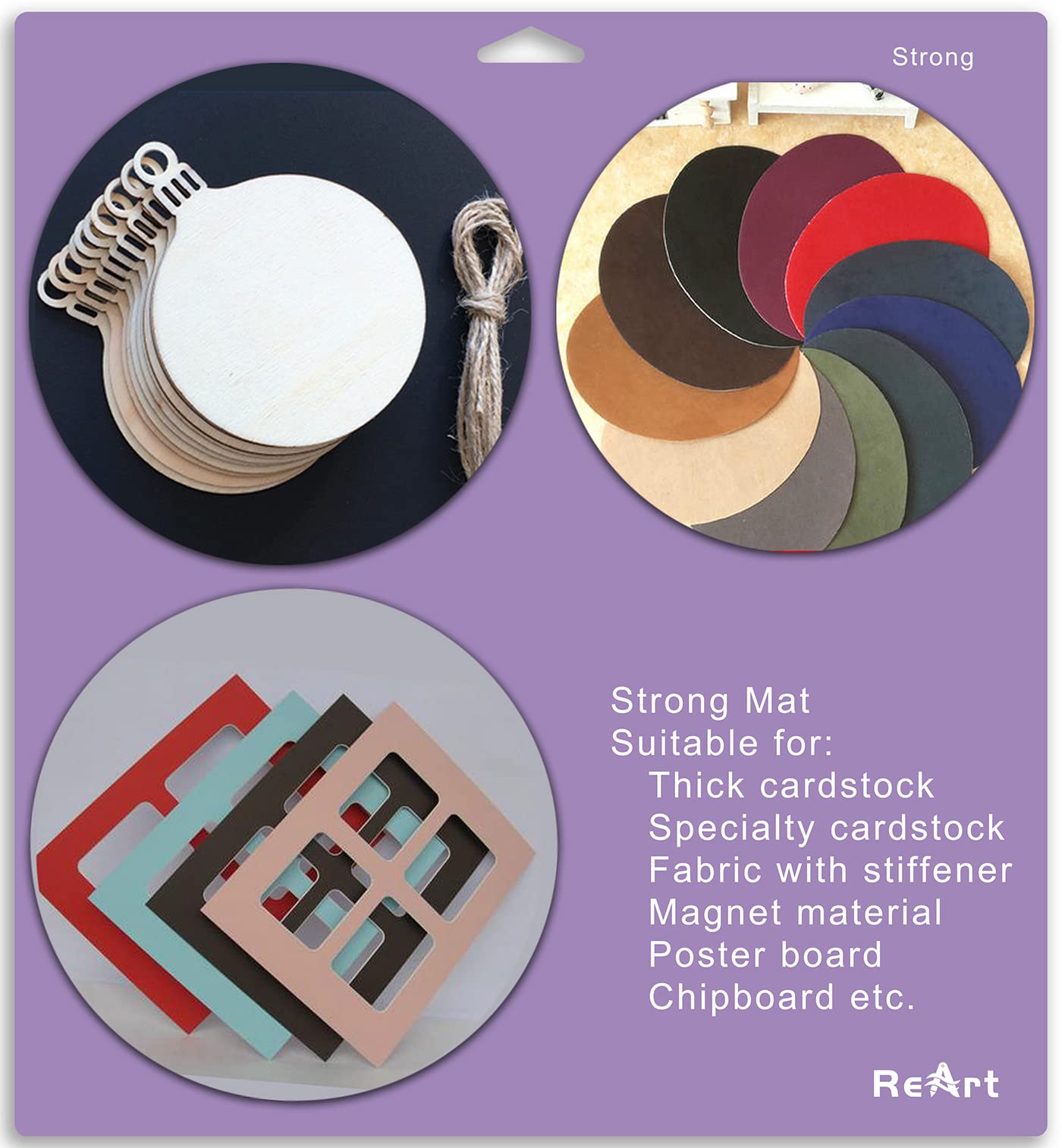 ReArt Cutting Mat Variety 6 Packs Adhesive Replacement - Strong, Standard, Light Grip Suit for Cricut Maker/Explore Air 2/Air/One - 12in x 12in x 3 Packs, 12in x 24in x 3 Packs.