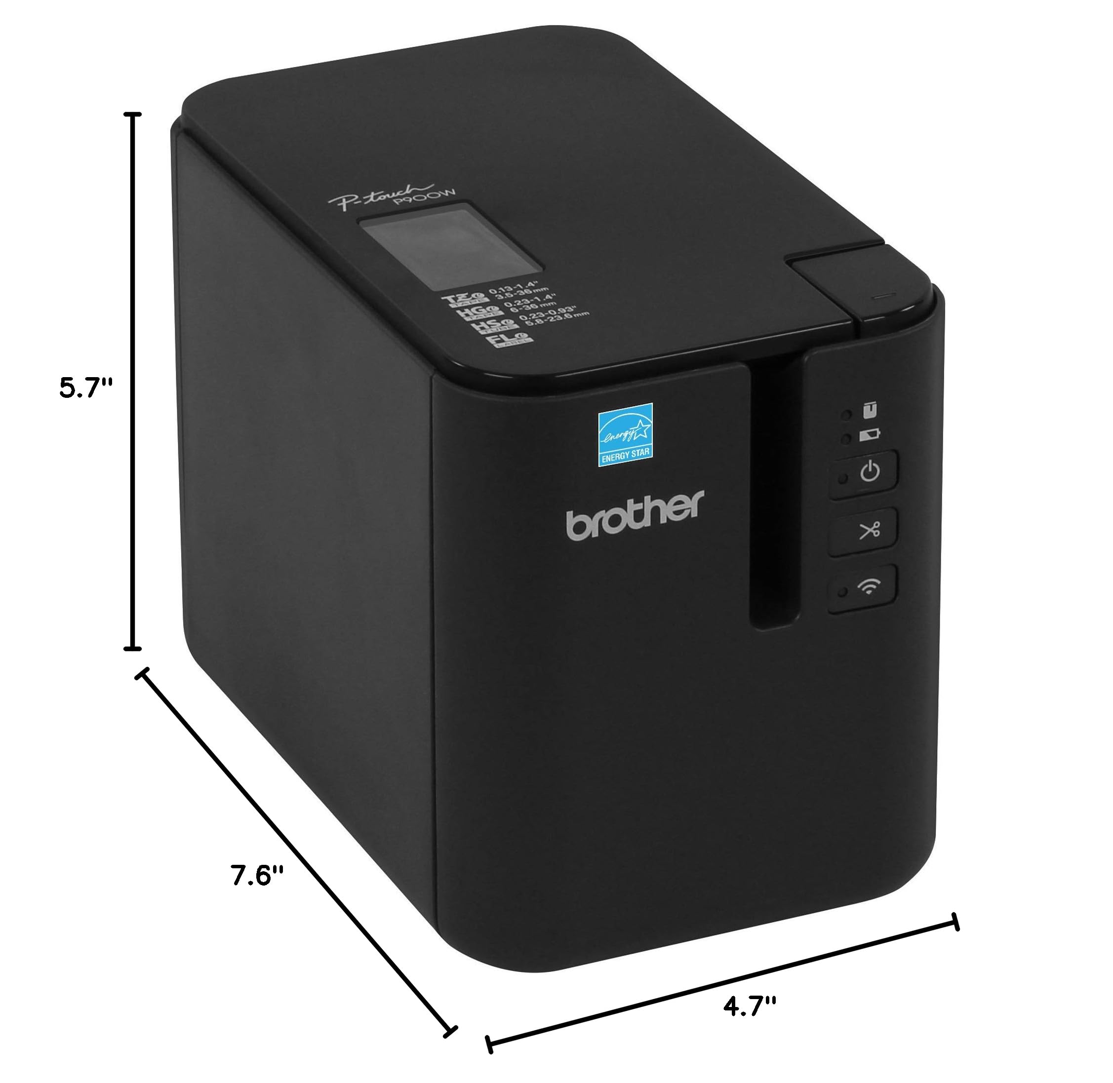Brother P-Touch PT-P950NW Industrial Network Laminate Label Printer, Up to 36 mm Labels, Standard USB 2.0 and Serial, Ethernet, Built-in Wi-Fi®, Optional Bluetooth®
