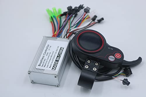 Bike Fender 24V/36V/48V 250/350W BLDC Electric Scooter Controller E-Bike brushless Speed Driver and LH-100 LCD Display one Set Mud Guards (Size : 36V Set)