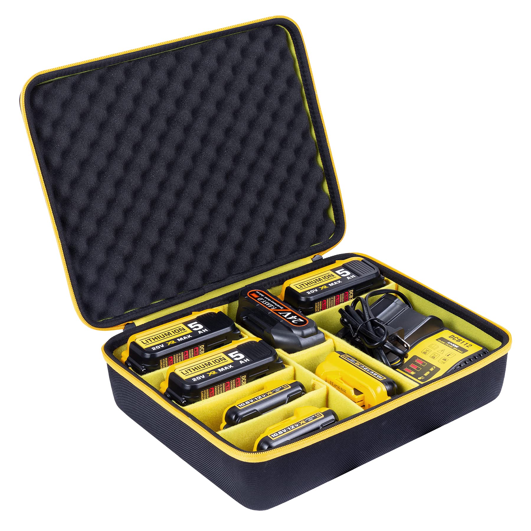 Hard Case for Dewalt 20v/60v Max XR Battery and Charger + DEWALT 20V MAX Angle Grinder Tool