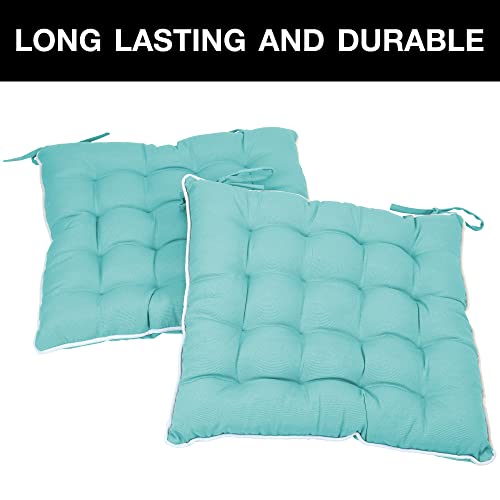 Sun-Ray 214004 Seat Cushion with Flame Retardant Filling, Blue 2 Count