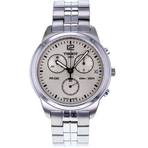 Tissot PR100 GTS Chronograph Silver Sunray Dial Men's Watch #T049.417.11.037.00