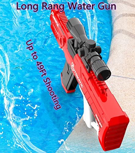 JCWH Electronic Powerful Water Gun,Electric Squirt Gun, with ABS Material 1100cc Large Capacity Strong 49 Ft Long Rang Shooting for Summer Water Toys Gun Kids Adults