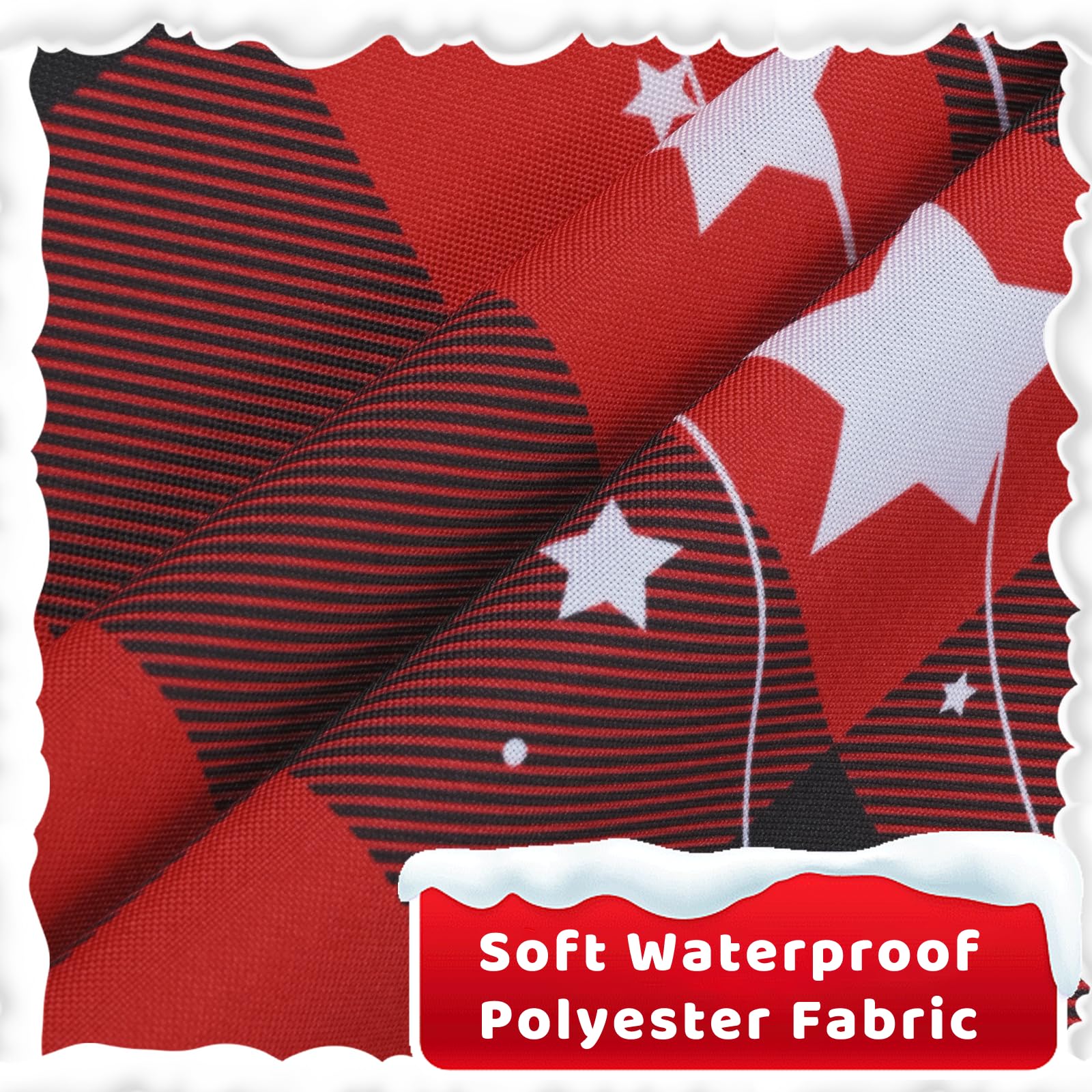 Alishomtll Christmas Tablecloth Oval 60x84 Inch, Red and Black Checkered Table Cloth Oval Tables for Christmas Decor, Snowflake Waterproof Table Decorations