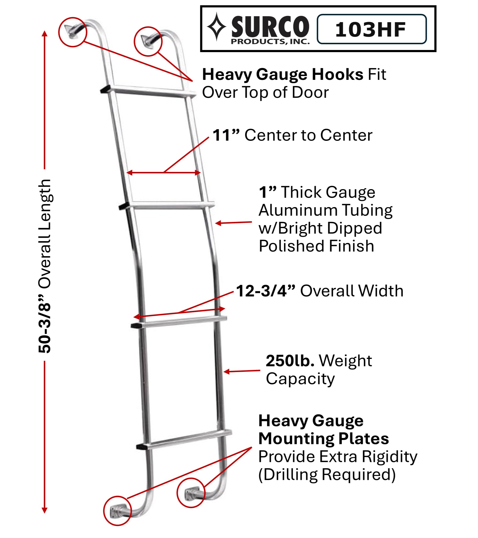 Surco 103HF Ladder Hook for Ford
