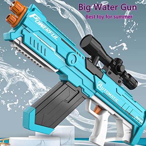 JCWH Electronic Powerful Water Gun,Electric Squirt Gun, with ABS Material 1100cc Large Capacity Strong 49 Ft Long Rang Shooting for Summer Water Toys Gun Kids Adults