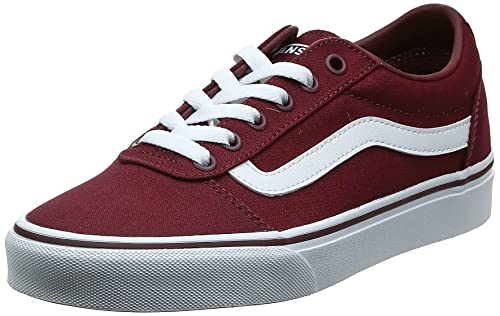Vans Women's Ward Sneaker, Red ((Canvas) Burgundy Olq), 8.5