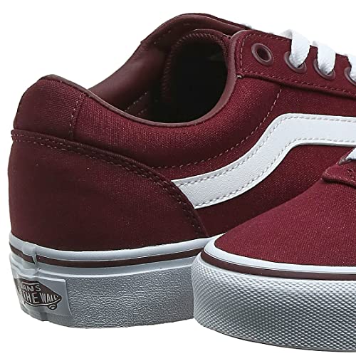 Vans Women's Ward Sneaker, Red ((Canvas) Burgundy Olq), 8.5
