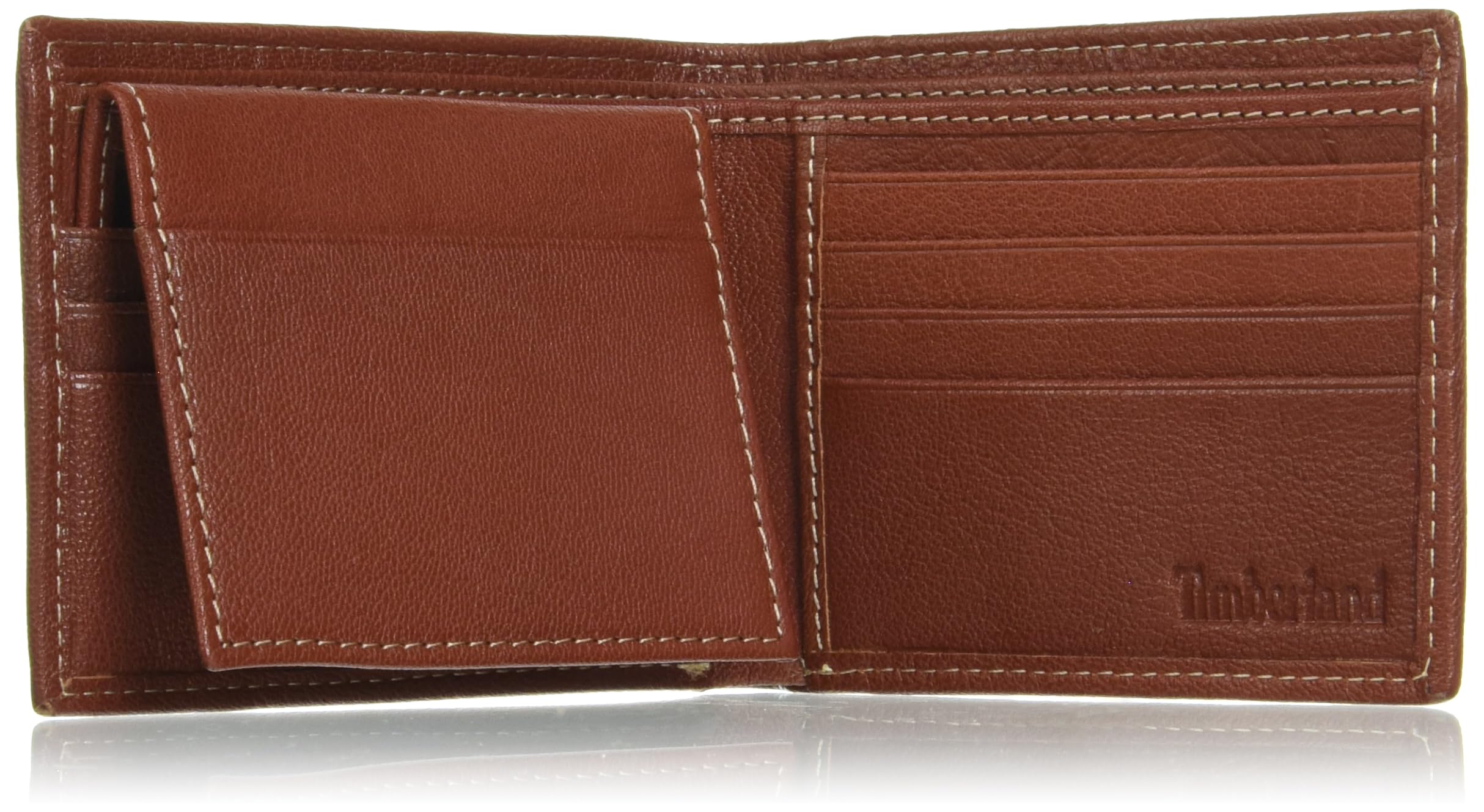 Timberland Men's Leather Passcase Security RFID Wallet, Brown, One Size