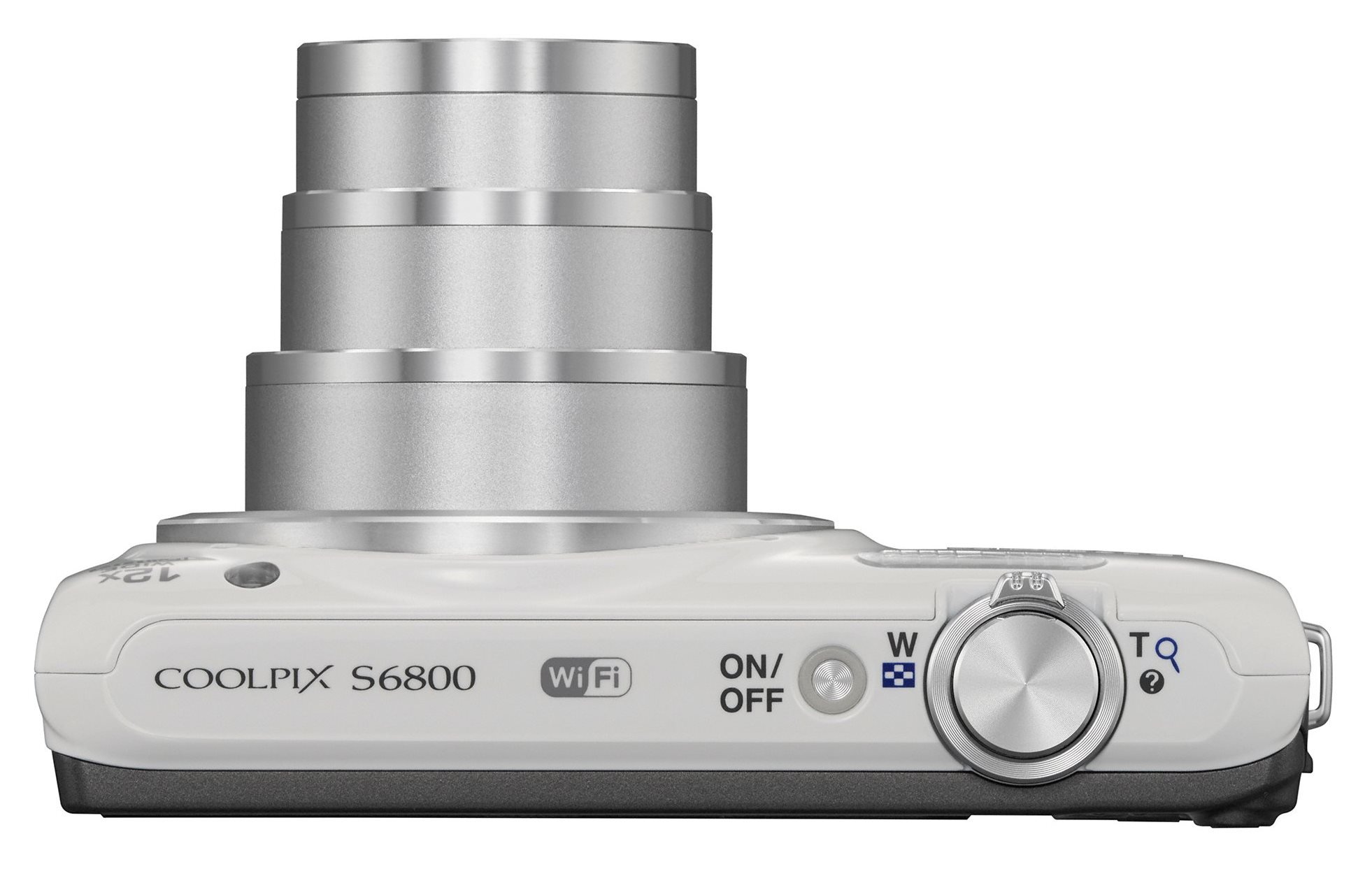 Nikon Coolpix S6800 Compact Digital Camera - White (16.0MP, 12x Optical Zoom) 3.0 inch LCD with Wi-Fi