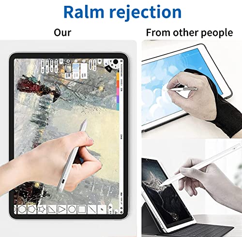 Stylus Pen for Apple iPad 1st 2nd 9th&10th(2018-2023) with Type-c Charging Magnetic, Palm Rejection,Tilting Detection, Compatible with iPad 6/7/8/9/10, iPad Air 3/4/5, iPad Mini 5/6, iPad Pro 11"/12.9