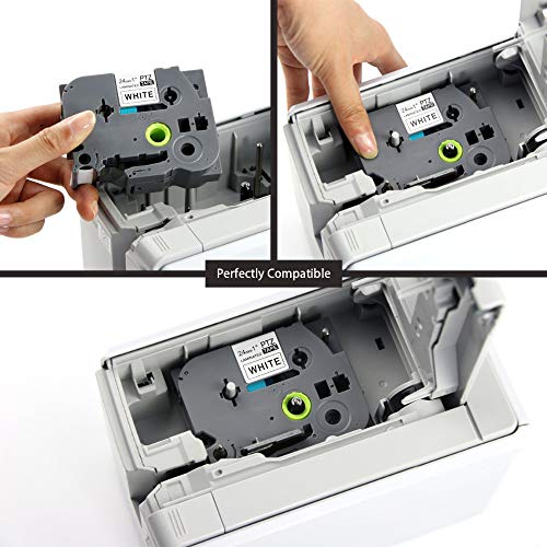 IDIK 1PK Black on White Extra Strength Laminated Label Tape Compatible for Brother P-Touch TZe-S261 TZ S261 Tze S261(36mm x 8m)