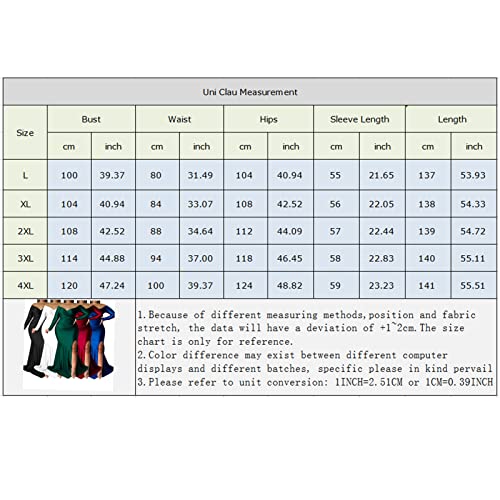 Uni Clau Women Elegant Plus Size Off Shoulder V Neck Long Sleeve Ruched Dress High Split Formal Party Night Maxi Dresses Green XL