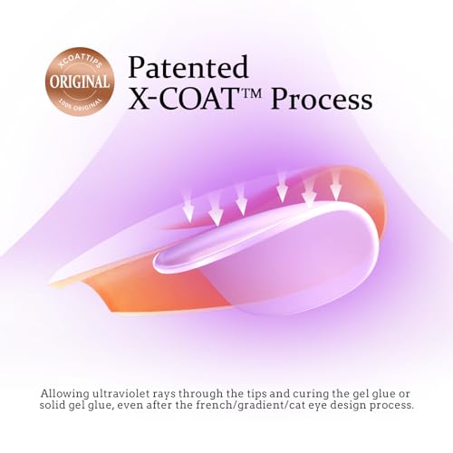 BTArtbox Extra Short Gel Nail Tips - Fall Almond Oval Press on Nails Natural XCOATTIPS Pre-applied Tip Primer, Stronger Adhesion Soak Off Fake Nails for Halloween Christmas Gift
