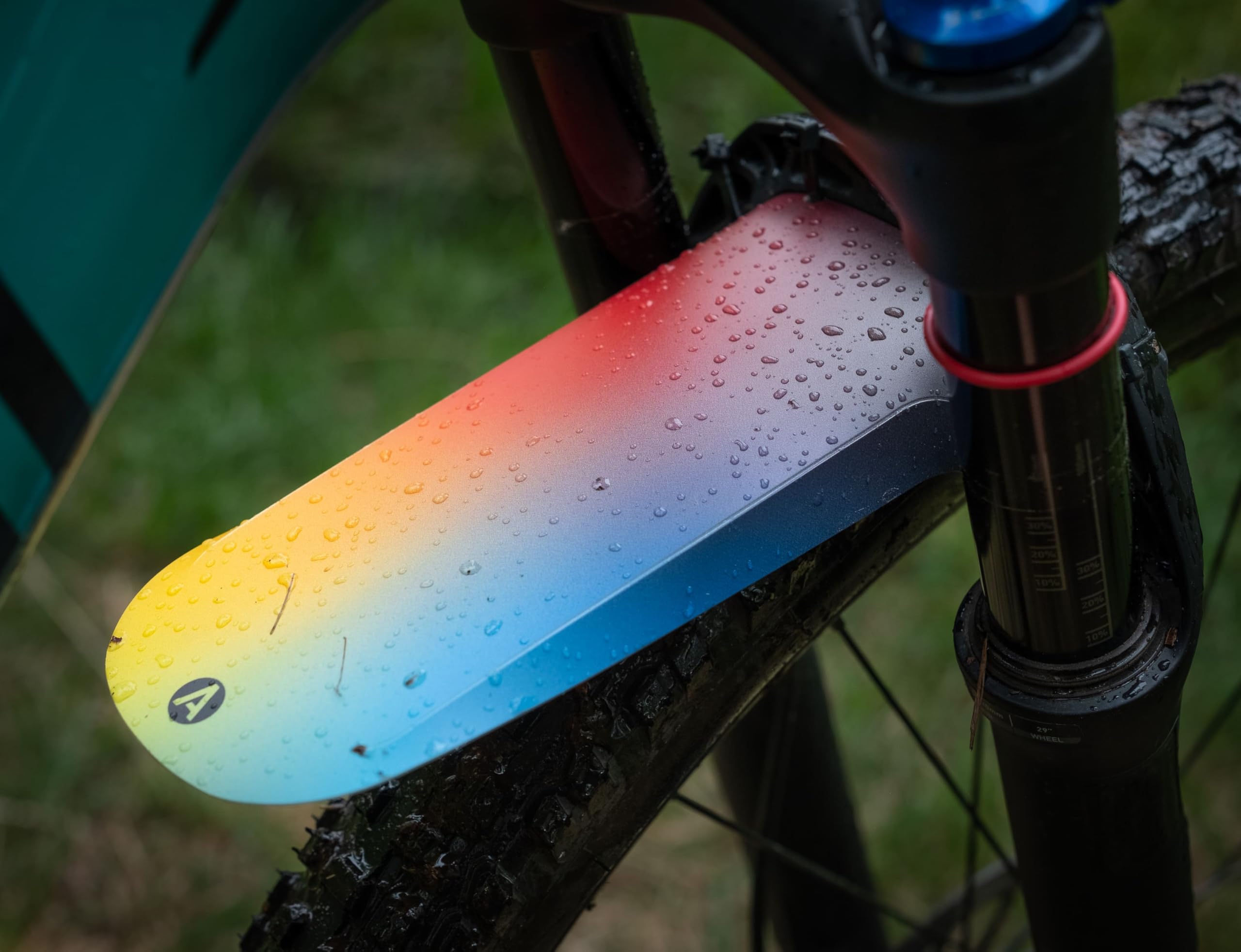 Ass Savers Mudder, Bicycle Mudguard, Fork Mounted Front Mudguard, Lightweight, Regular, Compatible for All Tire Widths w/Wheel Sizes 26" to 29", Prefolding (Spektrum)