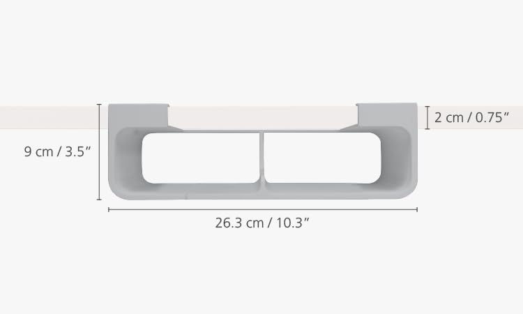 Joseph Joseph 85177 CupboardStore Plastic Wrap, Foil and Bag Cabinet Organizer - Gray