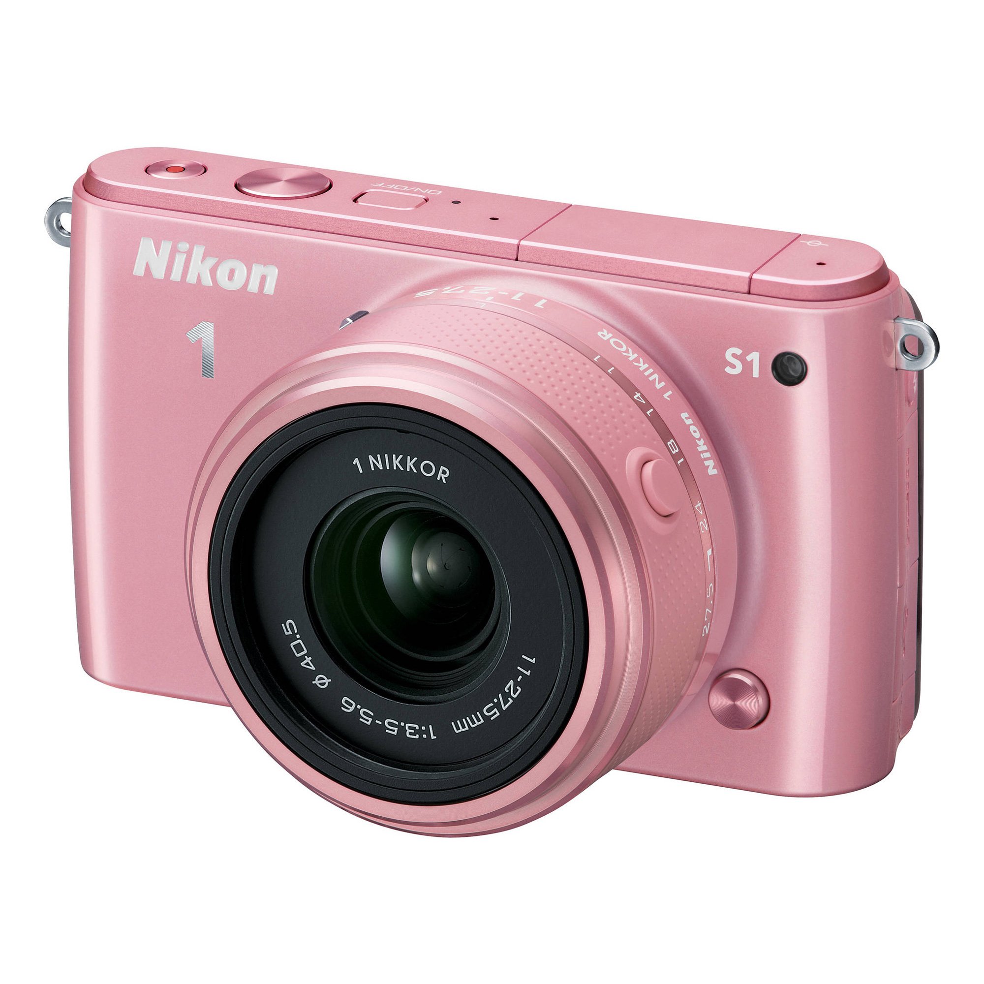 Nikon 1 S1 10.1 MP HD Digital Camera with 11-27.5mm VR 1 NIKKOR Lens (Pink)