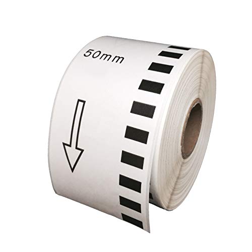 Awesometoner Compatible Replacement for Paper Label Tape Brother DK-2223 DK2223 use with Brother 2'' x 100' (50mm x 30.4m) (Black on White, 5-Pack)