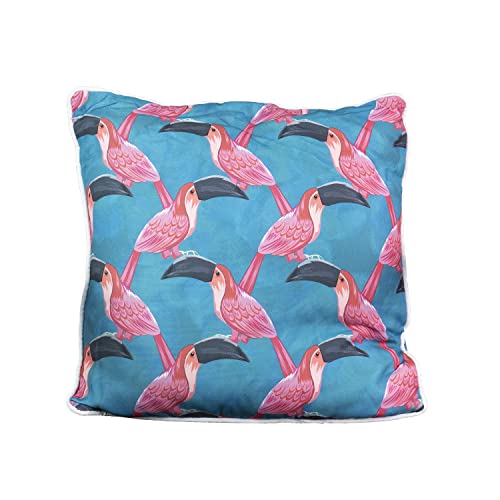 Sun-Ray 214008 2pk Pink Toucan Spunpoly Cushion with Flame Retardant Filling