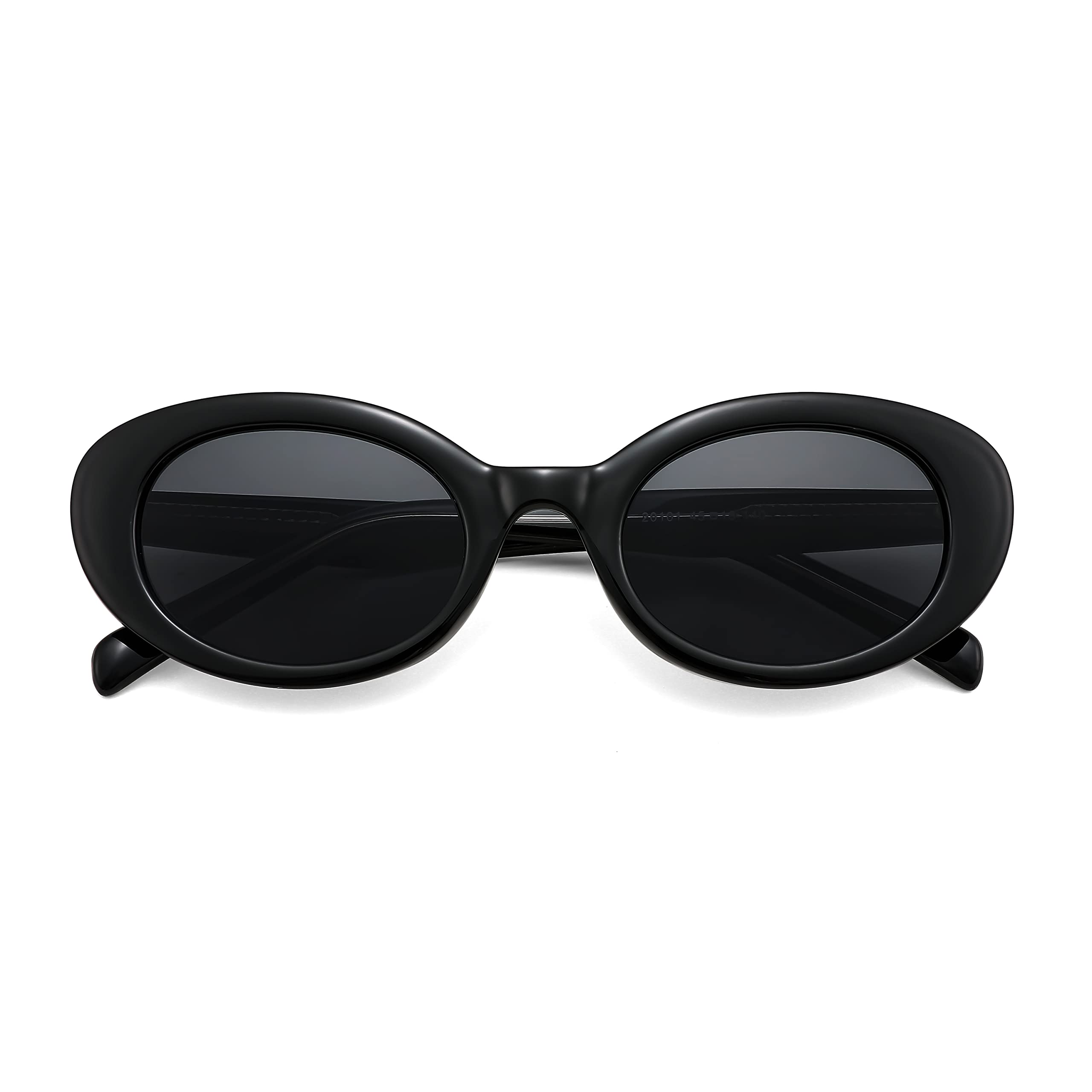 FEISEDY Sunglasses Womens, Retro Oval Cateye Sun Glasses Men, Small 90s Style B4128