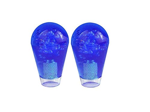 Alvatron Set of 2 Transparent Joystick Bat Top Handles Clear Oval Translucent Ball Tops for Arcade1up, Atgames Legends Ultimate Arcade, Pandora's Box, Mame, Seimitsu, Zippy, JLF Sanwa (Blue)